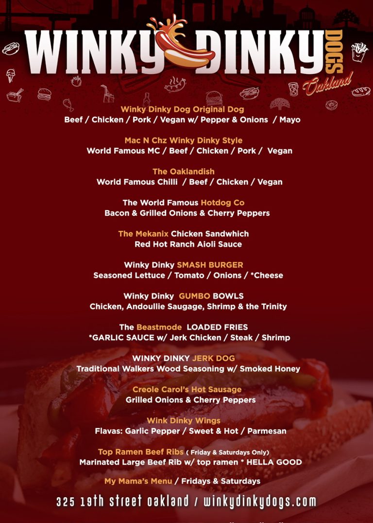 Our Menu – Winky Dinky Dogs